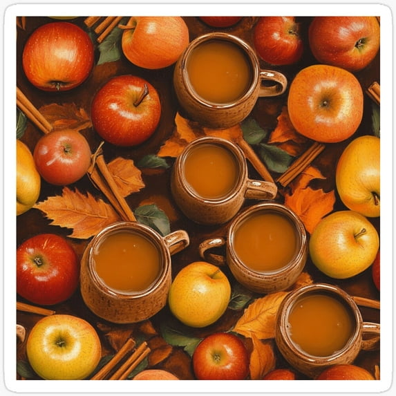 DOPASTICKER Autumn Sweetness With Hot Cider Sticker Phone Decal Water ...