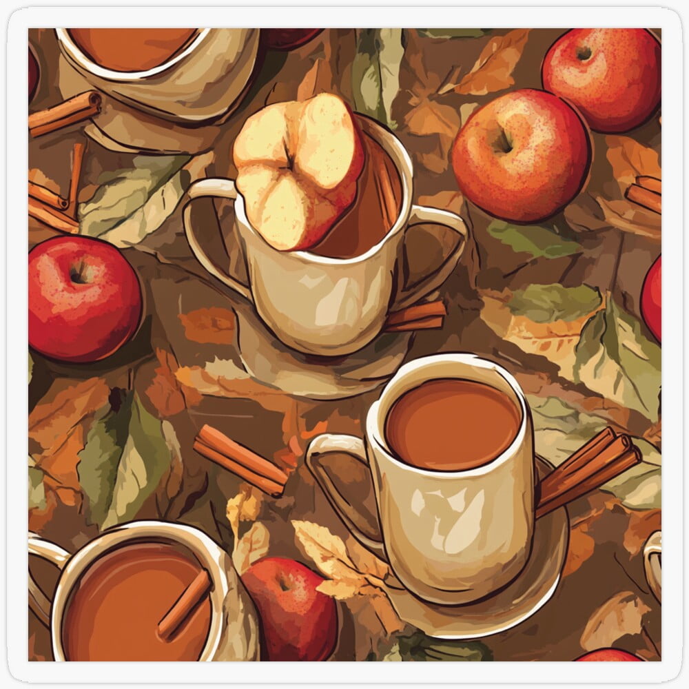 DOPASTICKER Autumn Sweetness With Hot Cider Sticker Phone Decal Water ...