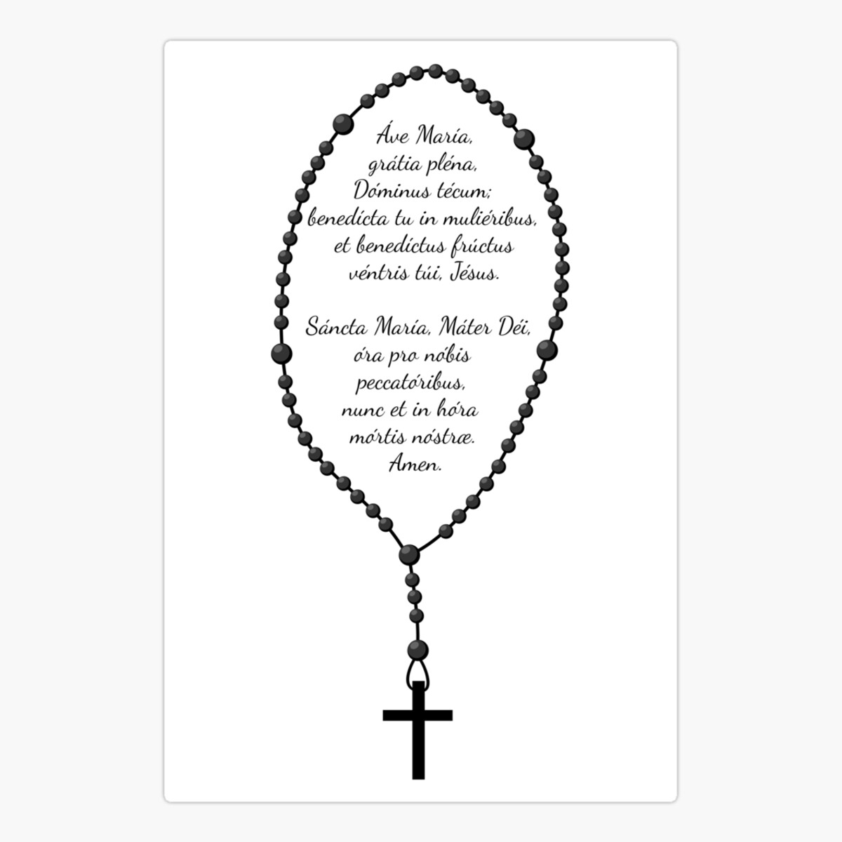 DOPASTICKER Ave Maria Gratia Plena Sticker, Phone Sticker Car Sticker ...