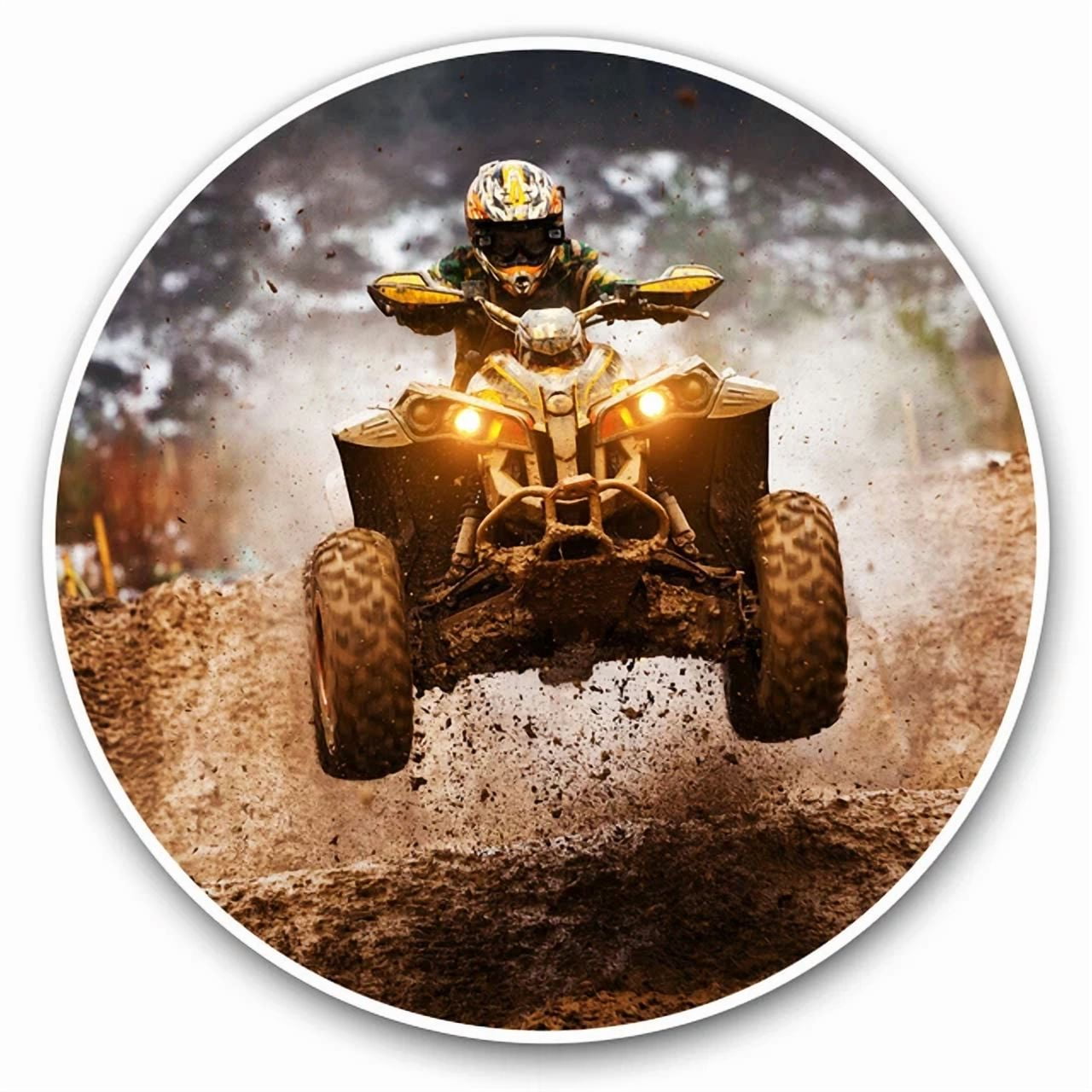 DOPASTICKER Awesome Atv Quad Bi.Ke Transport Cool Gift Decorative ...
