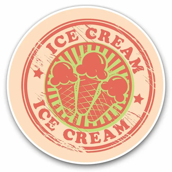 DOPASTICKER Awesome Ice Cream Cones Cafe Cool Gift Decorative Laptop ...