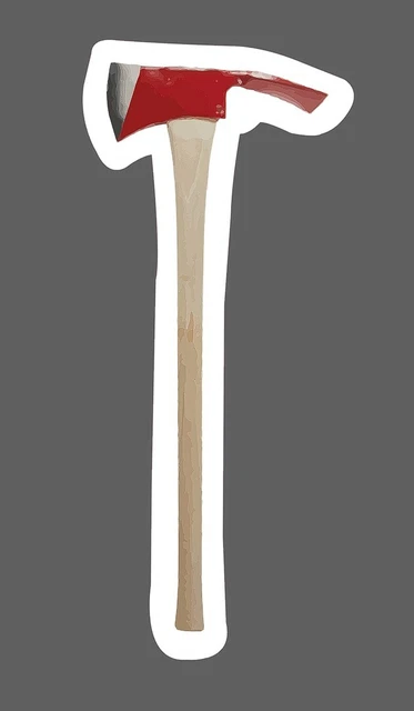 DOPASTICKER Axe Sticker Tool Firefighter Work Sticker Phone Sticker ...