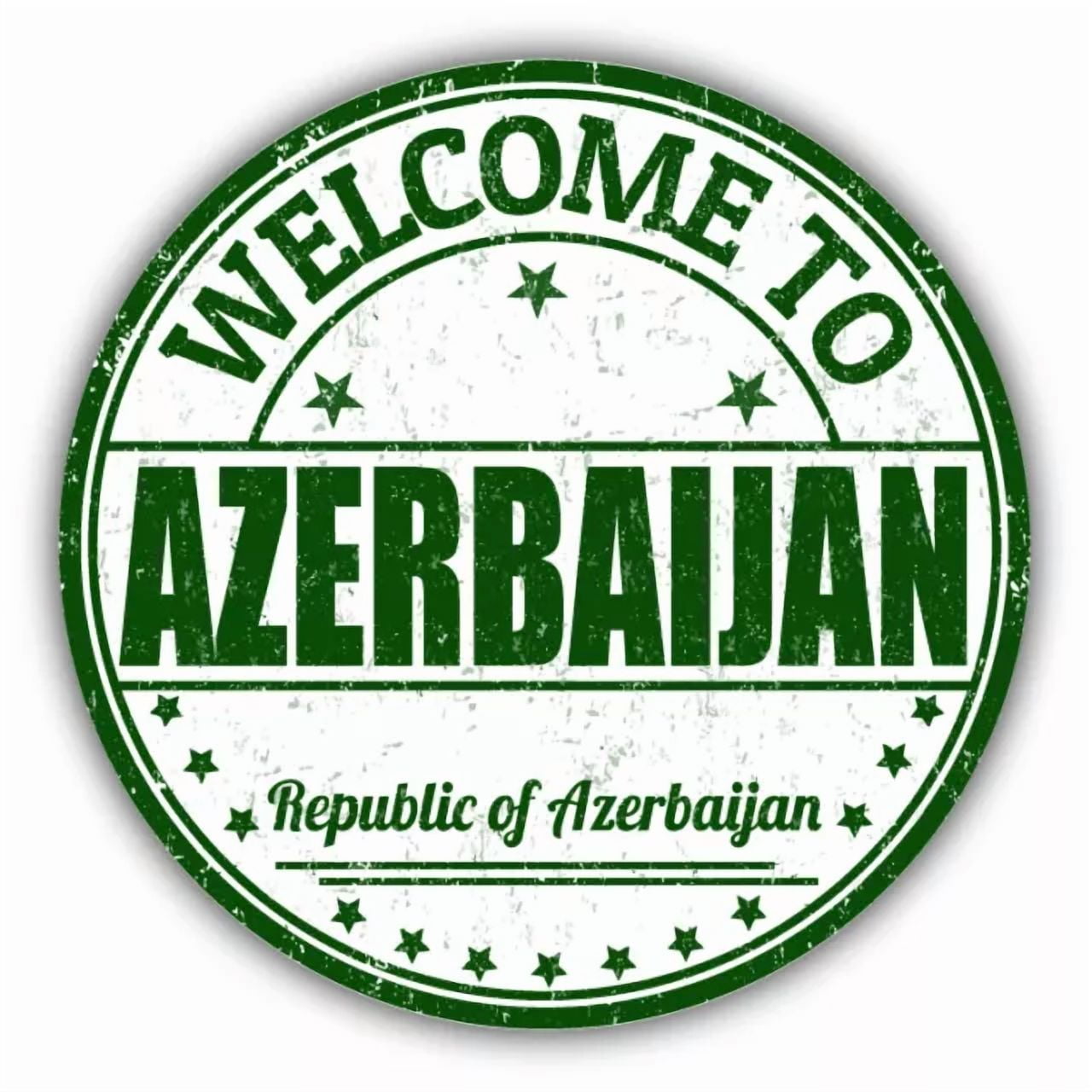 DOPASTICKER Azerbaijan Grunge Rubber Sticker Decal Phone Decal Water ...