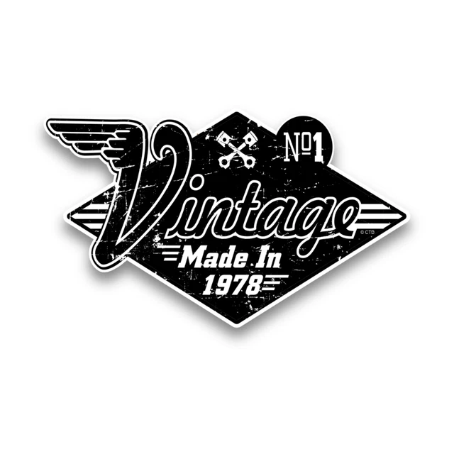 DOPASTICKER B&W Made In 1978 Vintage Retro Old School Bik.Er Sticker ...