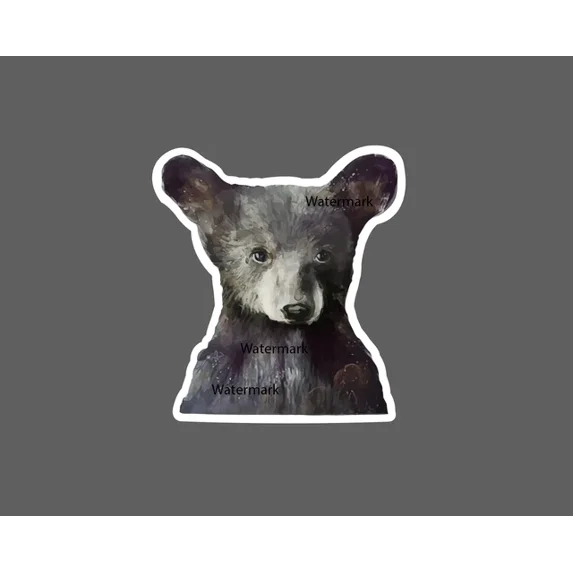 DOPASTICKER Baby Bear Sticker Cute Portrait Sticker Phone Sticker ...