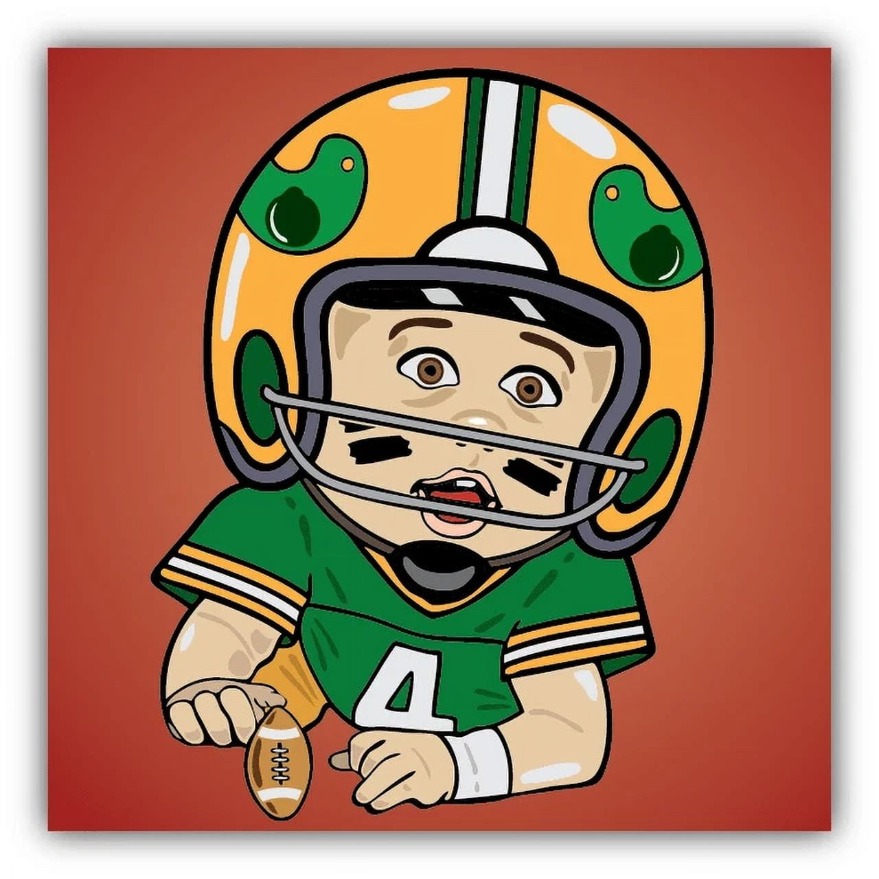 DOPASTICKER Baby Football Player Rugby Sport Car Sticker Phone Water ...