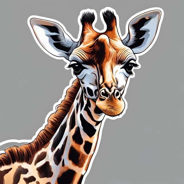 DOPASTICKER Baby Giraffe Sticker Phone Decal Water Bottle Stickers ...
