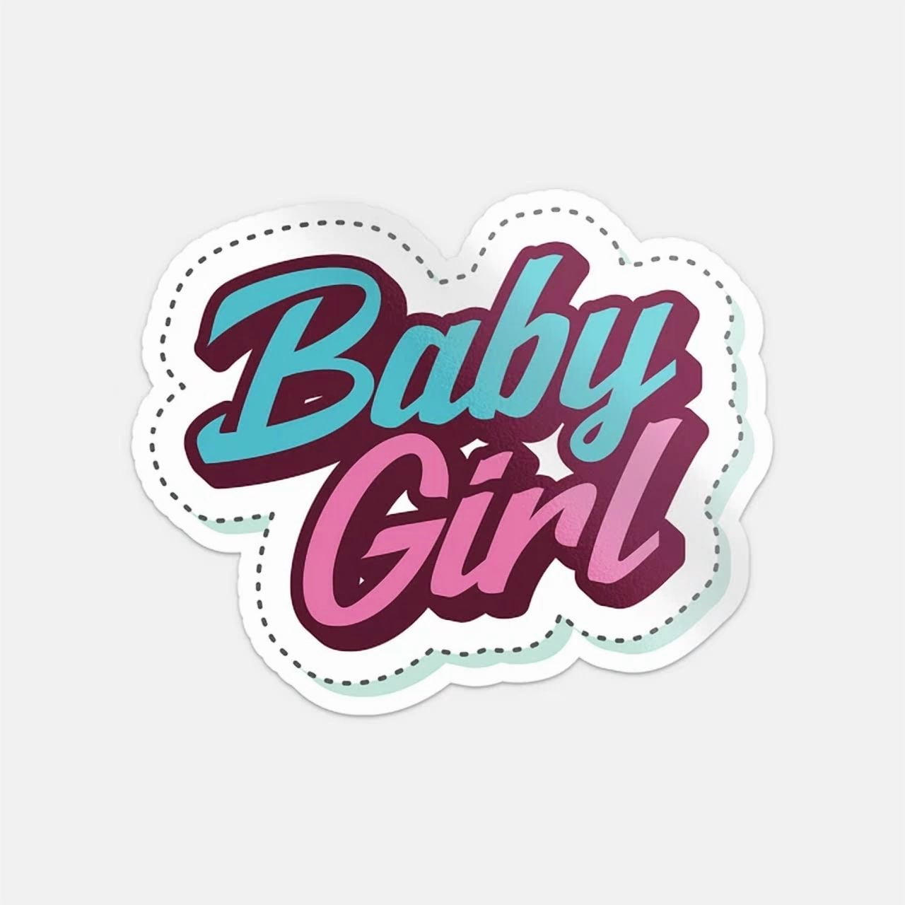 DOPASTICKER Baby Girl Sticker Decal Phone Decal Water Bottle Stickers ...