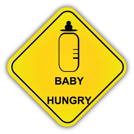 DOPASTICKER Baby Hungry Warning Sticker Decal Phone Decal Water Bottle ...