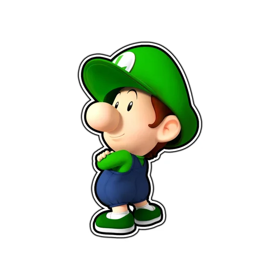 DOPASTICKER Baby Luigi #1 Sticker Decal Phone Decal Water Bottle ...