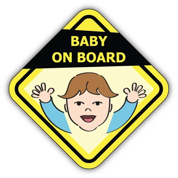 DOPASTICKER Baby On Board Boy Warning Sticker Decal Phone Decal Water ...