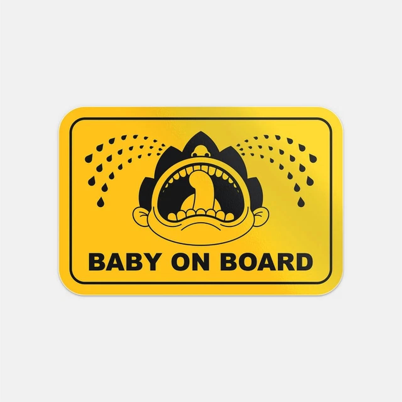 DOPASTICKER Baby On Board Crying Sticker Phone Water Bottle Stickers ...