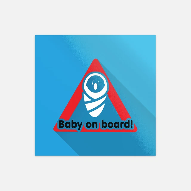 DOPASTICKER Baby On Board Sign Newborn Sticker Phone Water Bottle ...
