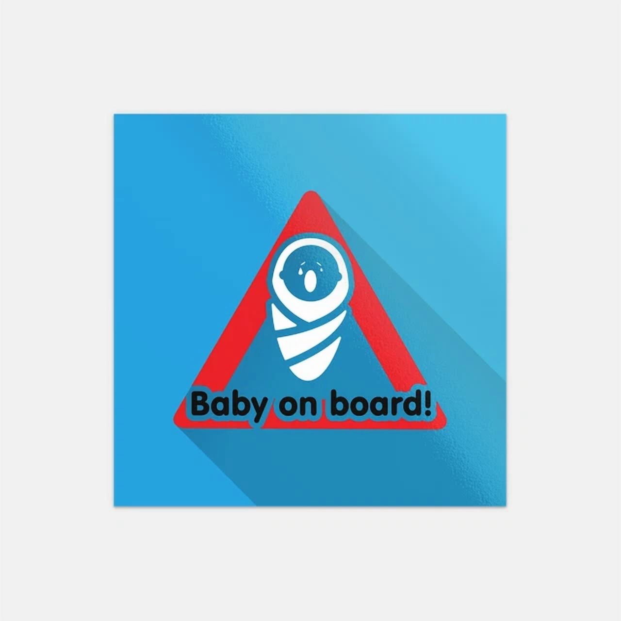 DOPASTICKER Baby On Board Sign Newborn Sticker Phone Water Bottle ...