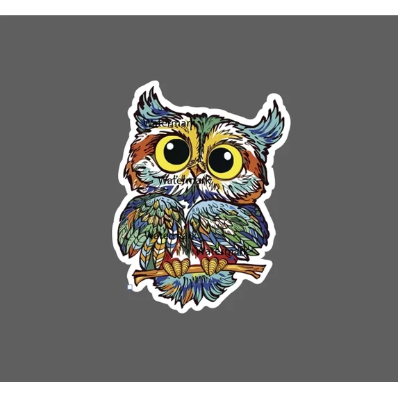 DOPASTICKER Baby Owl Sticker Cute Colorful Sticker Phone Sticker, Latop ...