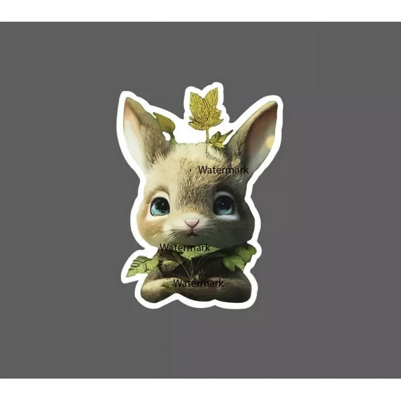 DOPASTICKER Baby Rabbit Sticker Flower Forest Cute Sticker Phone ...