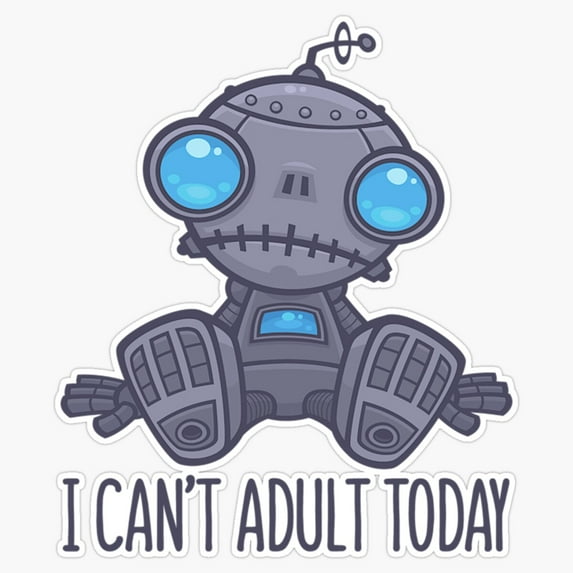 DOPASTICKER Baby Robot I Cant Today Sticker, Phone Sticker Car Sticker ...