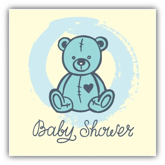 DOPASTICKER Baby Shower Bear Car Sticker Phone Water Bottle Stickers ...
