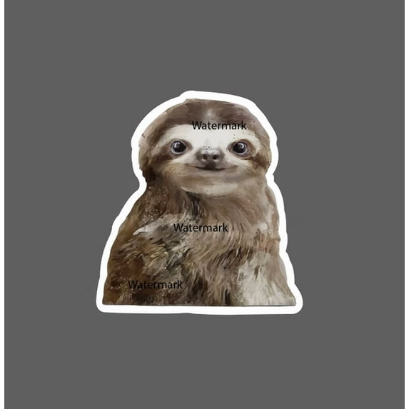 DOPASTICKER Baby Sloth Sticker Cute Portrait Sticker Phone Sticker ...