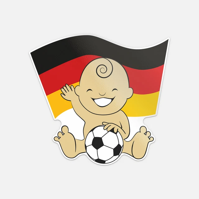 DOPASTICKER Baby Soccer Fan Germany Flag Sticker Decal Phone Decal ...