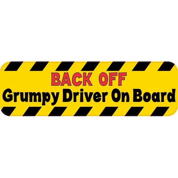 DOPASTICKER Back Off Grumpy Driver On Board Stickers Vehicle Sticker ...