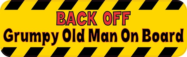 DOPASTICKER Back Off Grumpy Old Man On Board Sticker Phone Sticker ...