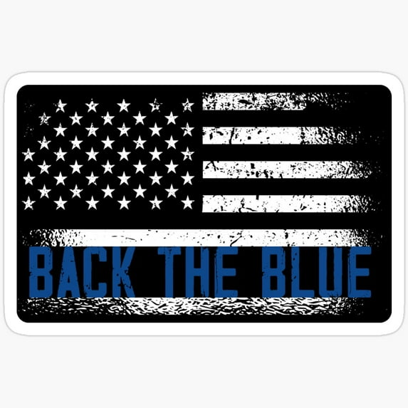 DOPASTICKER Back The Blue Police Officers American Flag Sticker ...