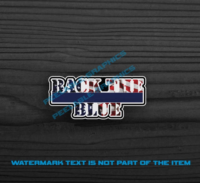 DOPASTICKER Back The Blue Usa Flag Sticker Thin Line American Police ...