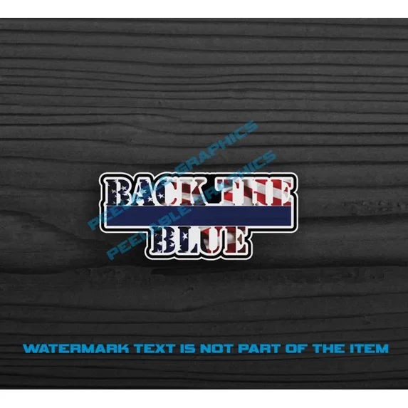DOPASTICKER Back The Blue Usa Flag Sticker Thin Line American Police ...