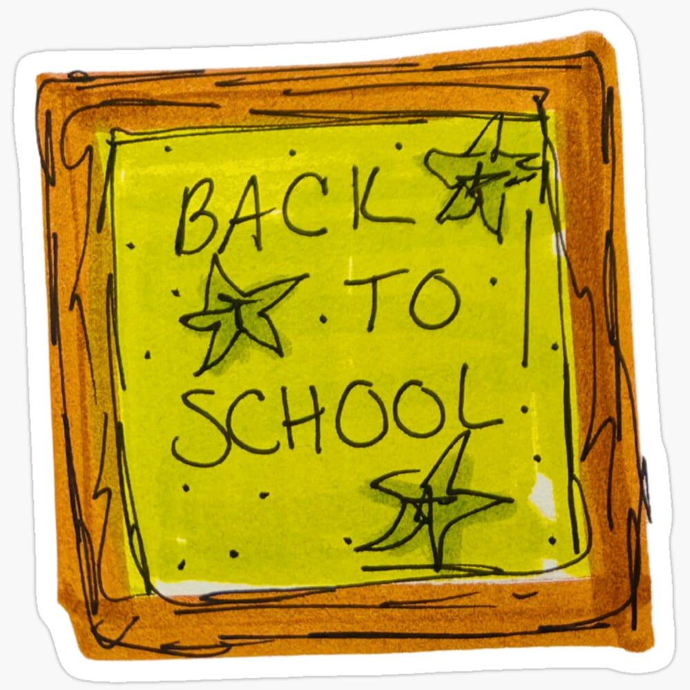 DOPASTICKER Back To School Board Sticker Phone Sticker, Latop Sticker ...