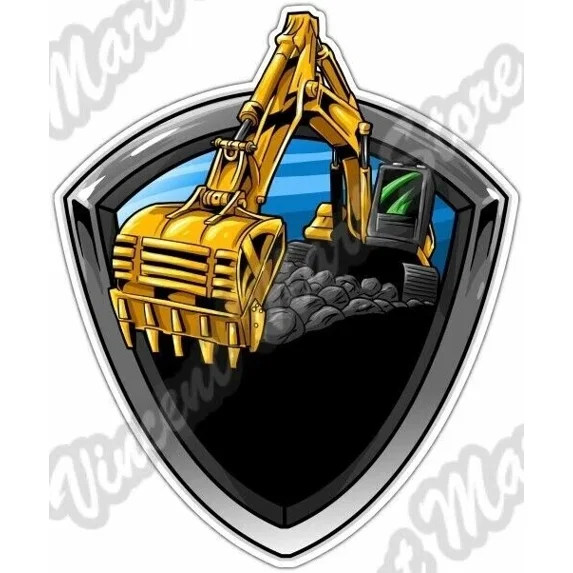 DOPASTICKER Backhoe Construction Site Loader Tractor Car Sticker Decal ...