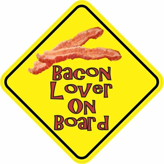 DOPASTICKER Bacon Lover On Board Sticker Phone Sticker, Latop Sticker ...