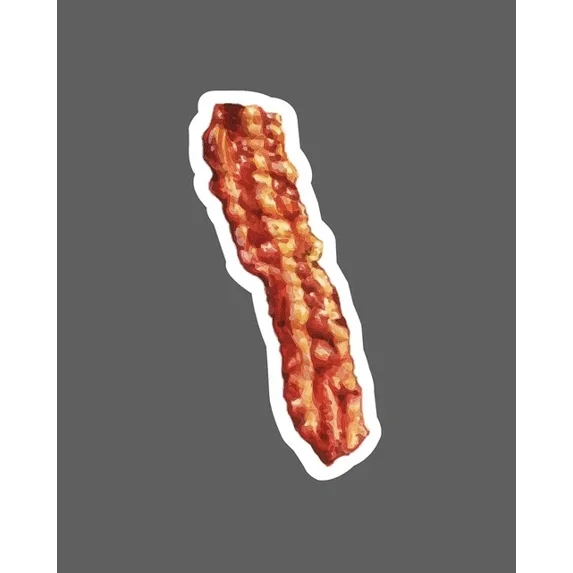 DOPASTICKER Bacon Sticker Crispy Skil.Let Food Breakfast Sticker Phone ...