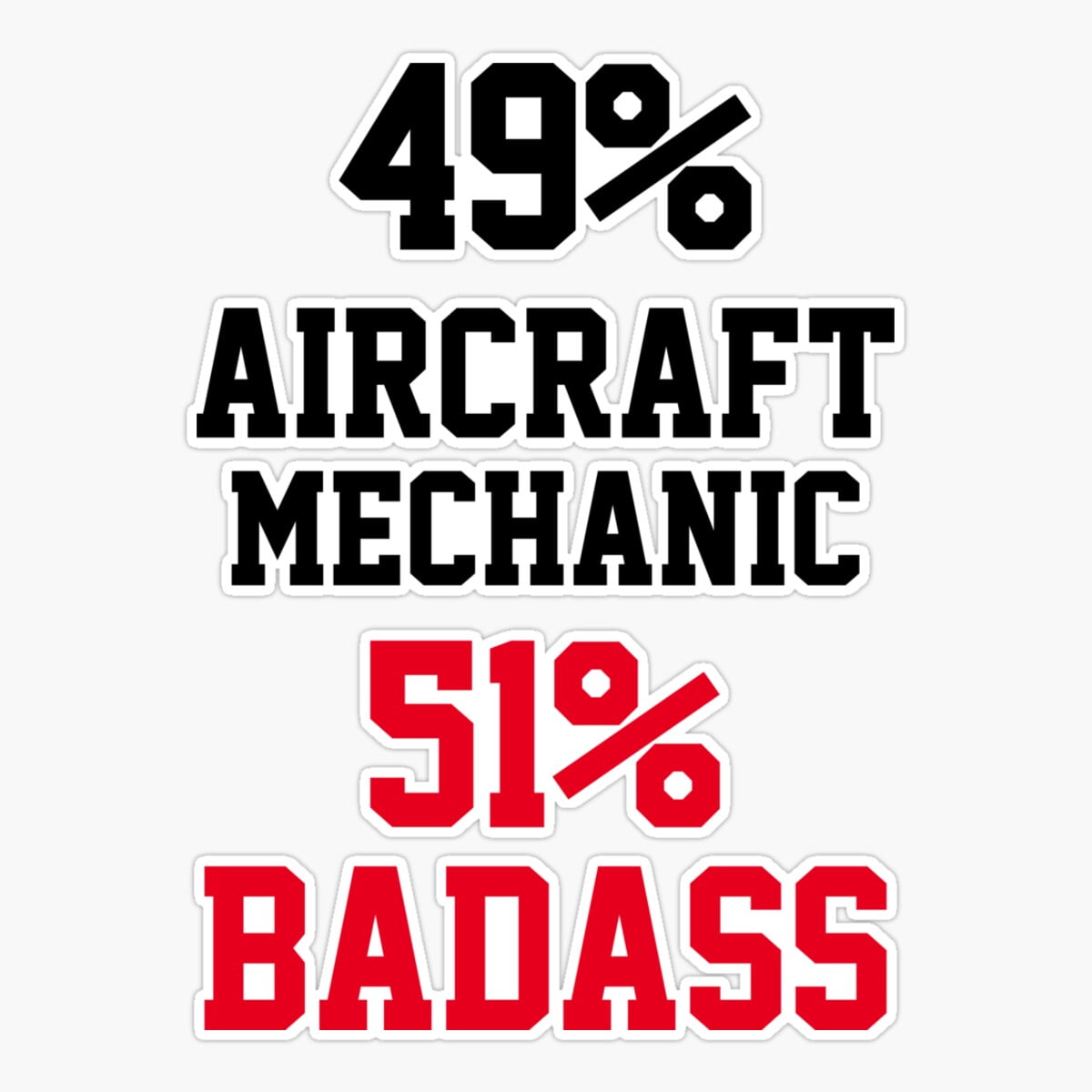 DOPASTICKER Bad Aircraft Mechanic Sticker, Phone Sticker Car Stickers ...