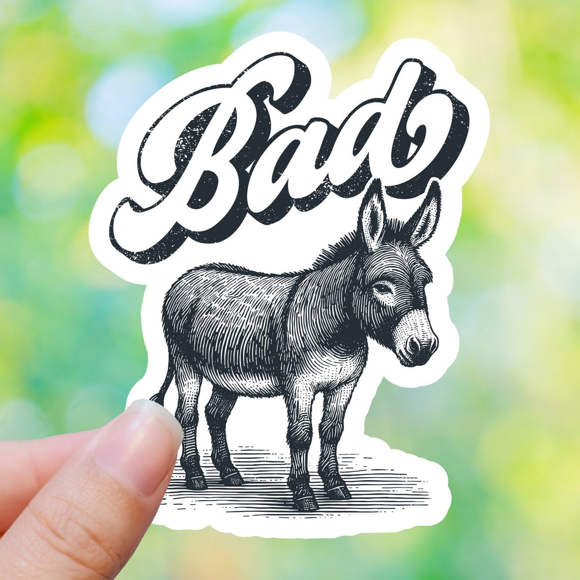 DOPASTICKER Bad Donkey Sticker, Animal Sticker, Bff Gifts Phone Sticker ...