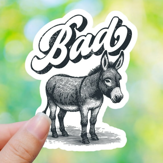 DOPASTICKER Bad Donkey Sticker, Animal Sticker, Bff Gifts Phone Sticker ...