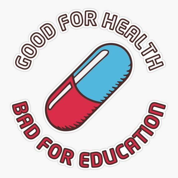 DOPASTICKER Bad For Education Sticker, Phone Sticker Water Bottle ...