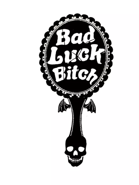 DOPASTICKER Bad Luck Girl Sticker Bad B Mirror Dark Goth Punk Dark ...