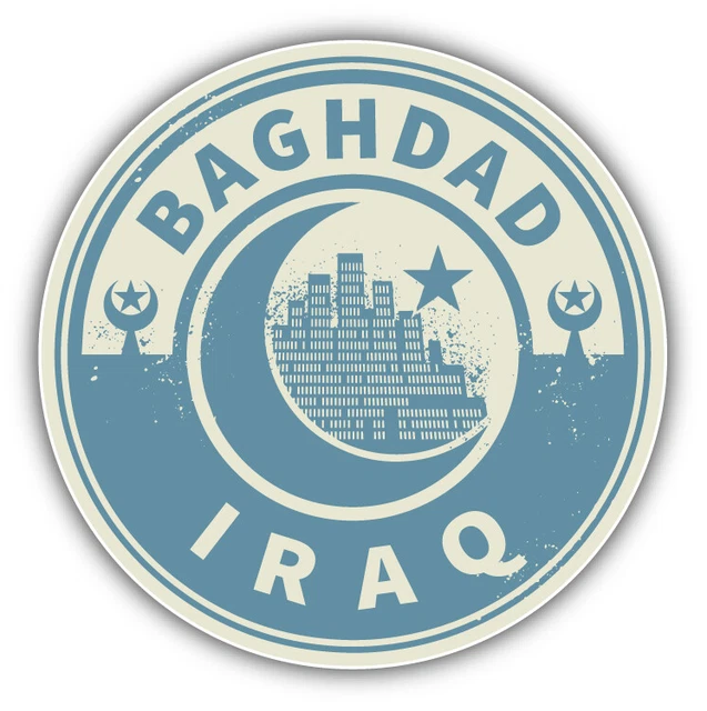 DOPASTICKER Baghdad Iraq Travel Emblem Sticker Decal Phone Decal Water ...
