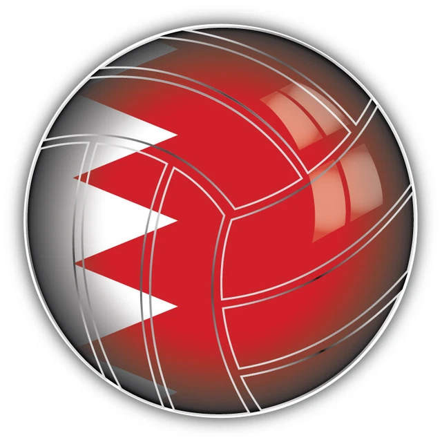 DOPASTICKER Bahrain Volleyball World Flag Sticker Decal Phone Decal ...