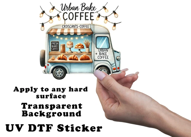DOPASTICKER Bake Coffee Truck Sticker - Design Preview Only Decorative ...