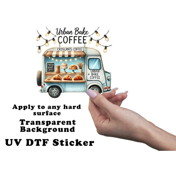 DOPASTICKER Bake Coffee Truck Sticker - Design Preview Only Decorative ...