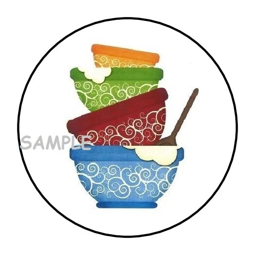 DOPASTICKER Baking Bowls Stickers Kitchen Gifts Favors Phone Decal ...
