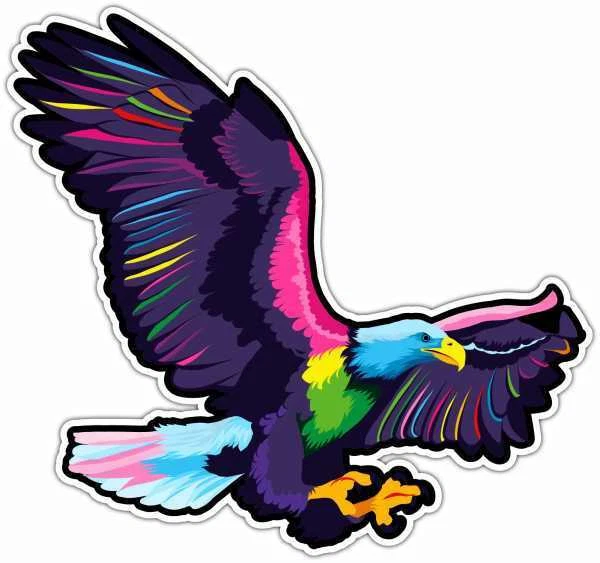 DOPASTICKER Bald Eagle Usa Wildlife Nature Bird Car Window Sticker ...
