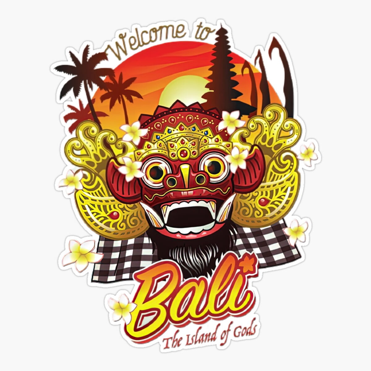 DOPASTICKER Bali'S Barong Sticker, Phone Sticker Car Stickers, Birthday ...