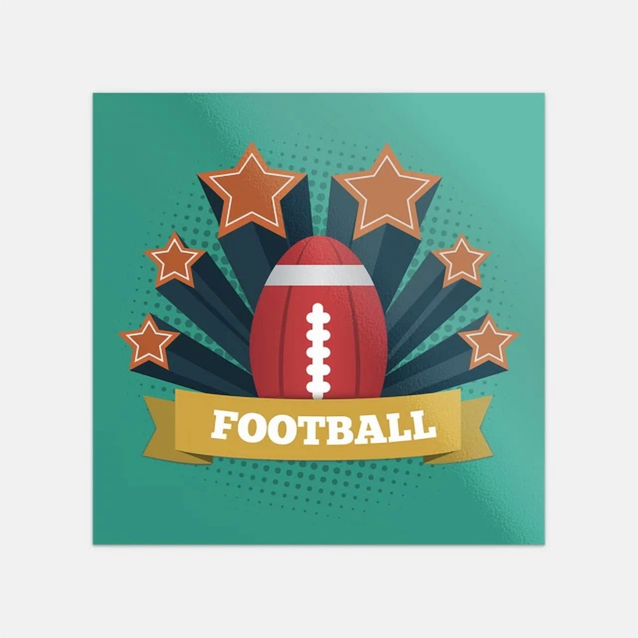 DOPASTICKER Ball Football Rugby Sport Sticker Decal Phone Decal Water ...