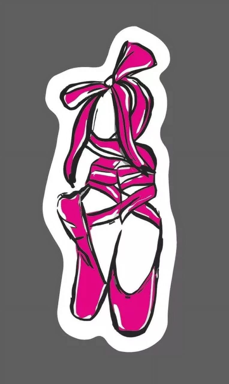 DOPASTICKER Ballet Shoes Dancer Pink Decorative Laptop, Phone Stickers ...