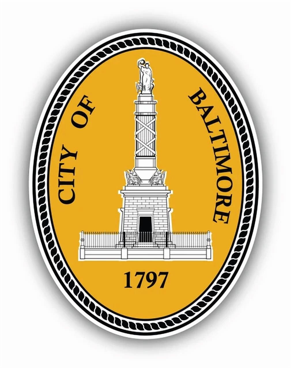 DOPASTICKER Baltimore City Usa Seal Sticker Decal Phone Decal Water ...
