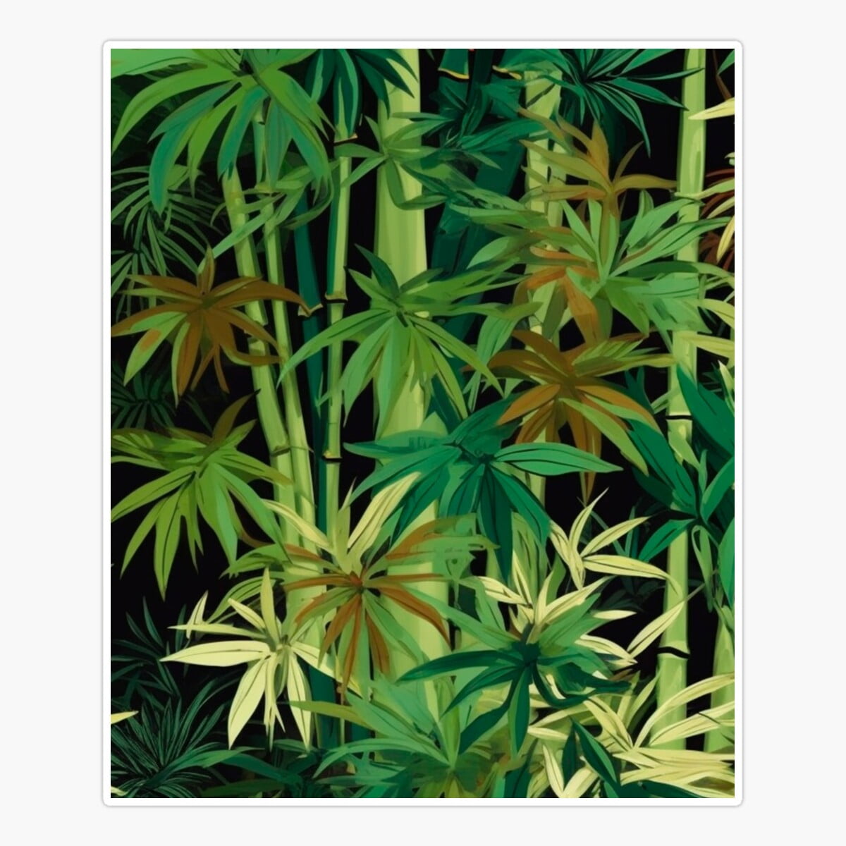 DOPASTICKER Bamboo. Traditional Japanese Pattern. Sticker, Phone ...