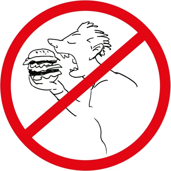 DOPASTICKER Ban Stop Sign No Food Sticker Decal Phone Decal Water ...